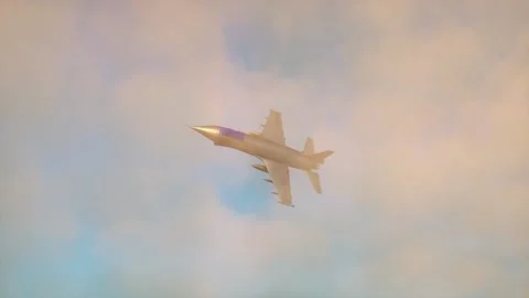3D Animation of a fighter jet flying thr... | Stock Video | Pond5