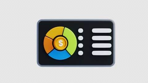 3D Animation of finance chart dashboard | Stock Video | Pond5