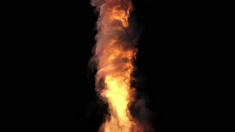 3d Animation of a fire tornado with luma... | Stock Video | Pond5