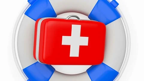 3D animation of a first aid kit in a lif... | Stock Video | Pond5