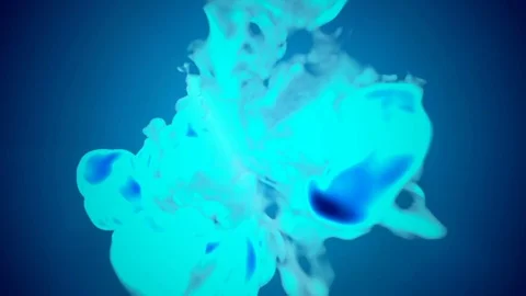 3D animation of flow of glowing ink. Dar... | Stock Video | Pond5