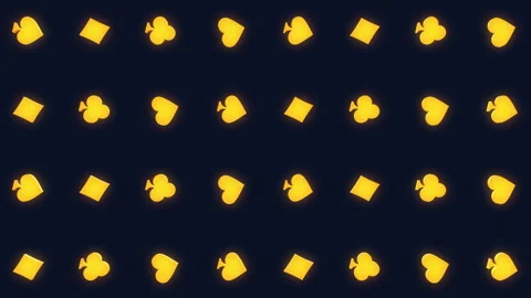 3D animation of four playing card suits ... | Stock Video | Pond5