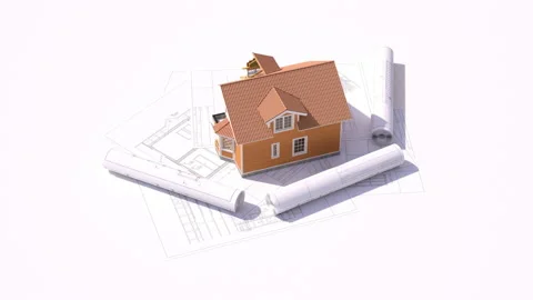 House Construction Animation Stock Video Footage | Royalty Free House ...
