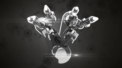 3D Animation Of A Fuel Injected V8 Engin... | Stock Video | Pond5