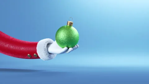 3d animation, funny toy Santa Claus arm ... | Stock Video | Pond5