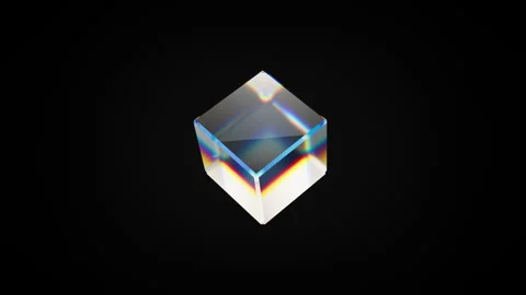 3D animation of glass of cube loop rotat... | Stock Video | Pond5
