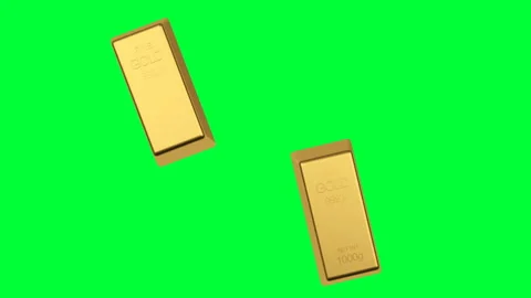 3D animation of gold bars rotating isola... | Stock Video | Pond5