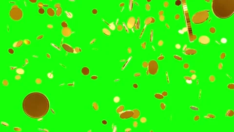 3D animation of gold coins flowing from ... | Stock Video | Pond5