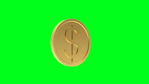 3D animation of gold dollar coin rotate... | Stock Video | Pond5