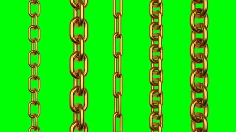 3D animation of golden chains rotate on ... | Stock Video | Pond5