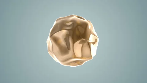 3D animation of golden sphere with displ... | Stock Video | Pond5