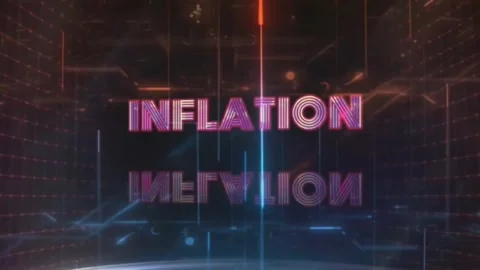 3D Animation Graphics Design, INFLATION ... | Stock Video | Pond5