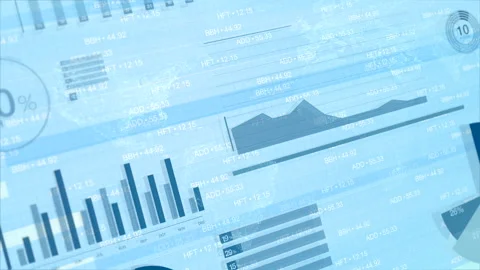 3D animation of graphs and charts | Stock Video | Pond5