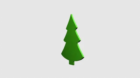 3D animation green Christmas tree rotati... | Stock Video | Pond5