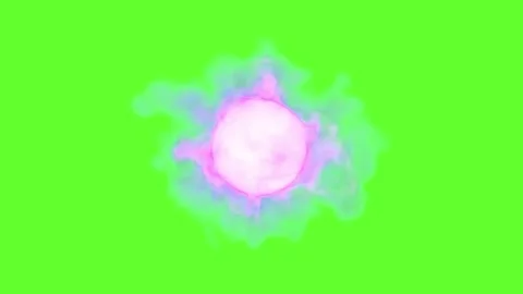 3D animation on a green screen. Purple ... | Stock Video | Pond5