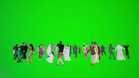 3D animation of a group of people in the... | Stock Video | Pond5