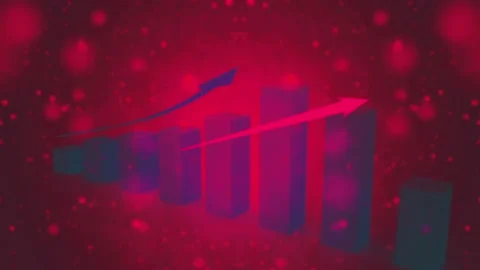 3D Animation growing bar graph with arro... | Stock Video | Pond5