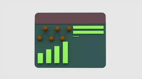 3d animation Growing bars and rising arr... | Stock Video | Pond5