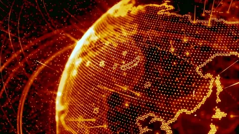 3d animation of a growing network across... | Stock Video | Pond5