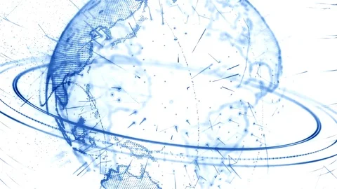 3d animation of a growing network across... | Stock Video | Pond5