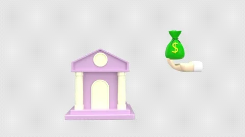 3d animation hand transferring money to ... | Stock Video | Pond5