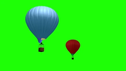 3d animation of Hot Air Ballon flying ov... | Stock Video | Pond5