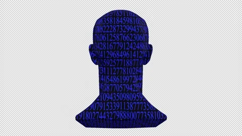 3D animation human head with animated ma... | Stock Video | Pond5