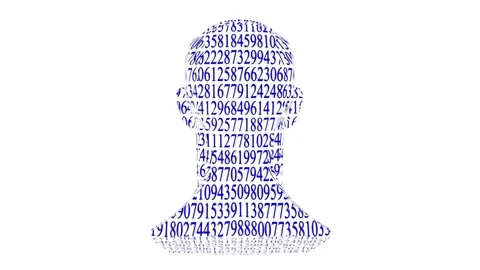 3D animation human head with animated ma... | Stock Video | Pond5