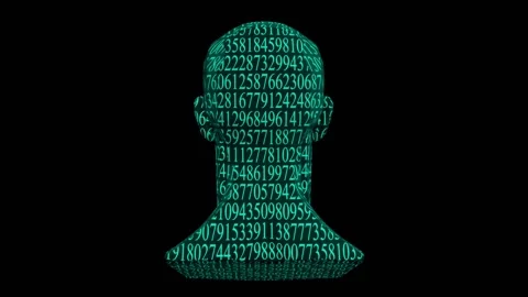 3D animation human head with animated ma... | Stock Video | Pond5