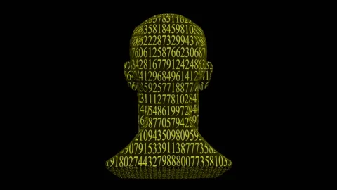 3D animation human head with animated ma... | Stock Video | Pond5