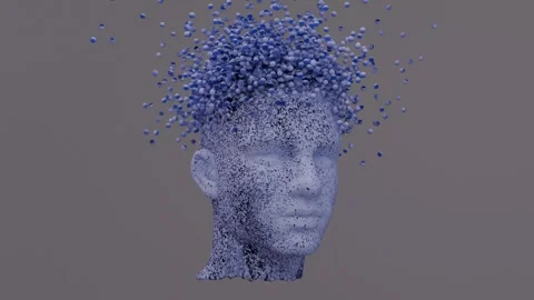 3D Animation Human Head Dissolve Artific... | Stock Video | Pond5