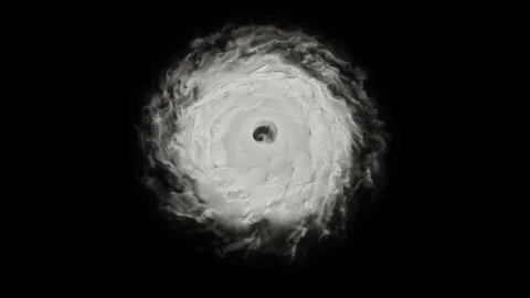 3d Animation of a hurricane isolated on ... | Stock Video | Pond5