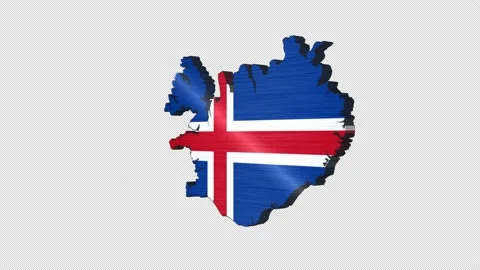 3D animation of Iceland map rotating,iso... | Stock Video | Pond5