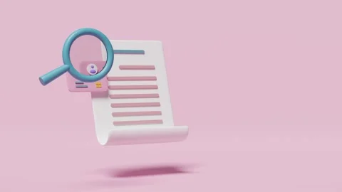 3d animation Id card with magnifying gla... | Stock Video | Pond5