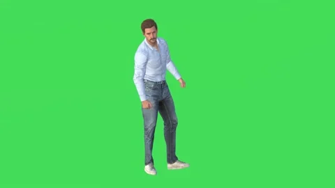 3d Animation of inspector man on green s... | Stock Video | Pond5