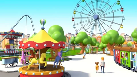 3D Animation of Kids and Parents Going t... | Stock Video | Pond5