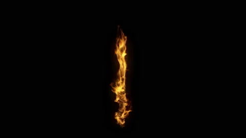 3D animation of the letter i on fire wit... | Stock Video | Pond5