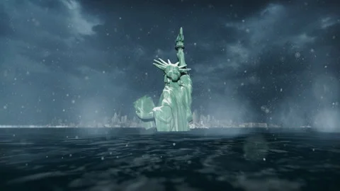 3D animation of Liberty Statue and New Y... | Stock Video | Pond5