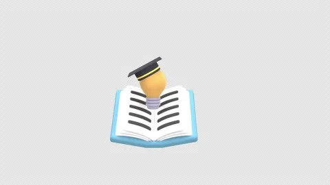 3d animation lightbulb with a graduation... | Stock Video | Pond5