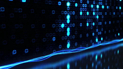 3D animation loop digital effect wall ba... | Stock Video | Pond5