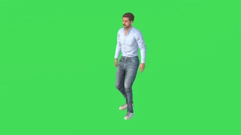 3d Animation of male actor on green scre... | Stock Video | Pond5