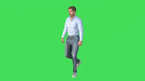 3d Animation of male actor on green scre... | Stock Video | Pond5