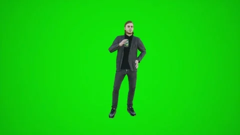 3D animation of male actor on green scre... | Stock Video | Pond5