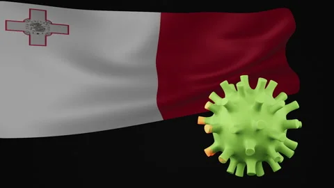 3D animation of Malta flag waving in the... | Stock Video | Pond5