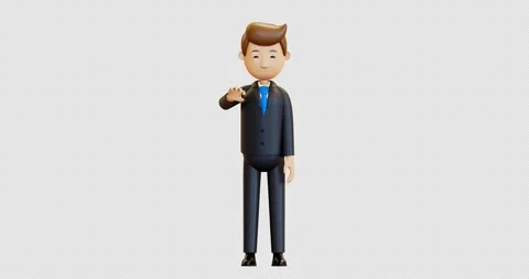 3D animation man. Sad office worker cryi... | Stock Video | Pond5