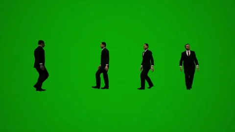 3D animation of a man in a suit and a go... | Stock Video | Pond5