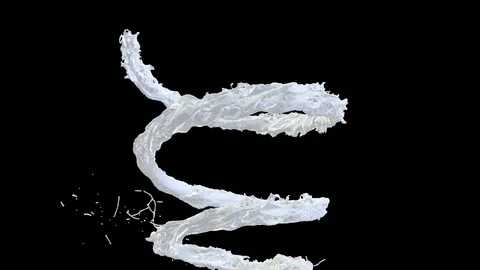 3D Animation of Milk Splash Alpha Channe... | Stock Video | Pond5
