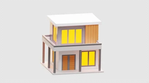 3D Animation of a Minimalist Modern Hous... | Stock Video | Pond5