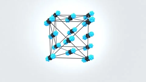 3D Animation Model of Crystal Lattice of... | Stock Video | Pond5