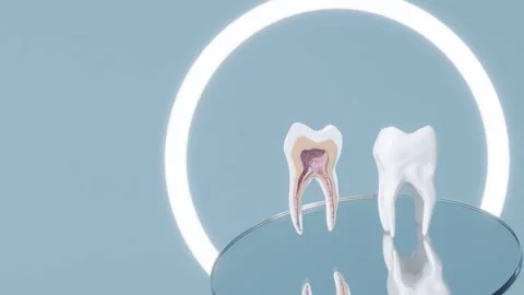 3d animation of molar tooth cross sectio... | Stock Video | Pond5